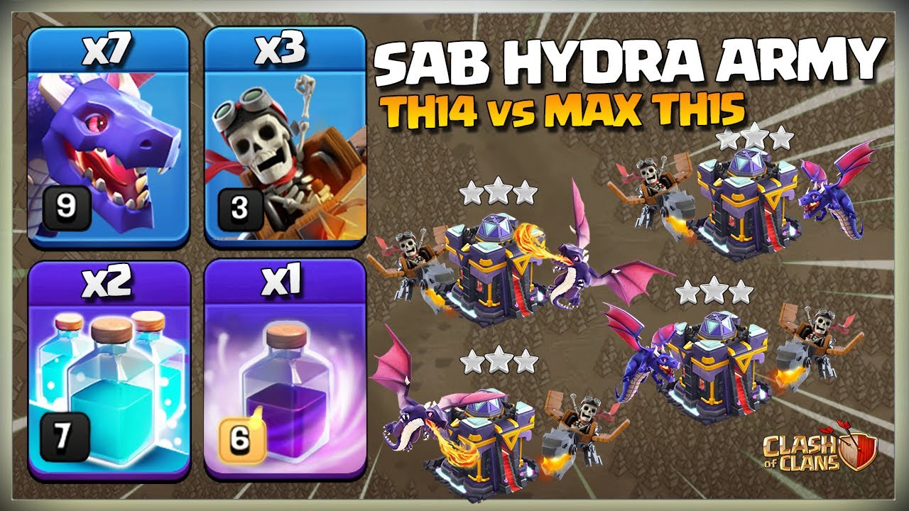 After Update! Th14 Super Archer Blimp Hydra Attack Strategy | Th14 vs ...