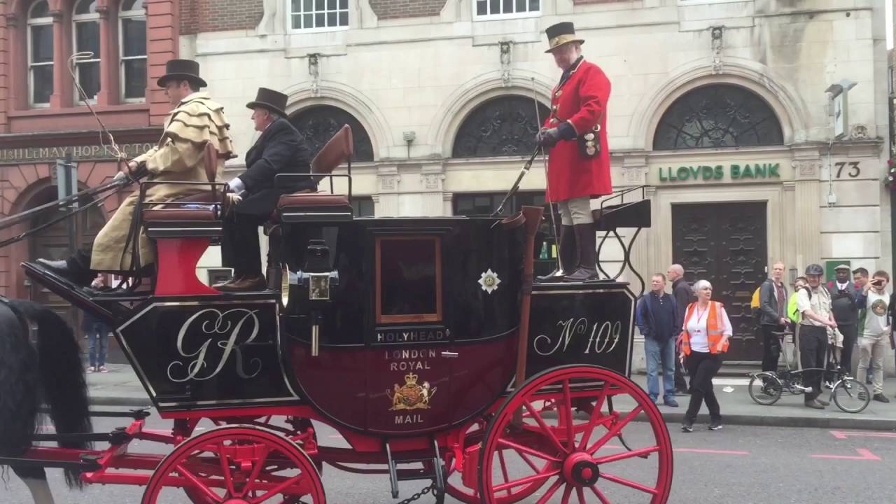 Mail coach in Borough High Street for Royal Mail 500 - YouTube