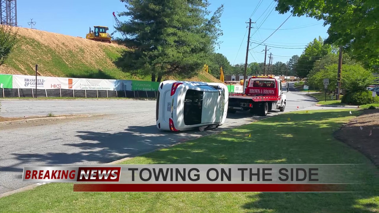 Tow Truck Dragging Car On Side Down The Street, A MUST SEE VIDEO - YouTube