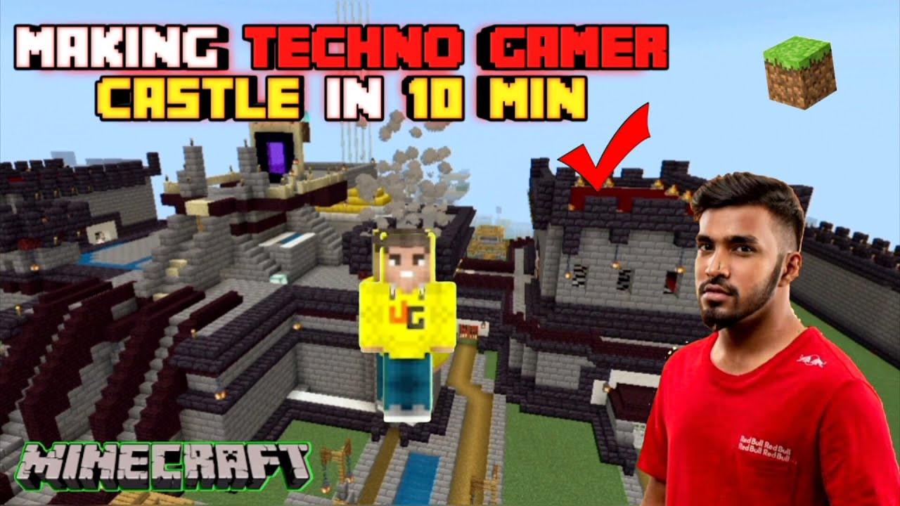 How To Make Techno Gamerz Castle in Just 2 Minutes In PE Minecraft ...