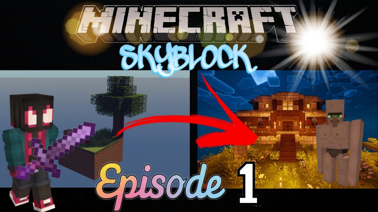 First time playing sky block in minecraft #minecraft - YouTube