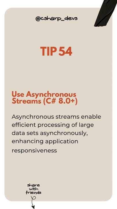 Tip 54 Of 100 Use Async Streams Csharp Dotnet Dotnetcore Dotnetcore Coding Codinghacks