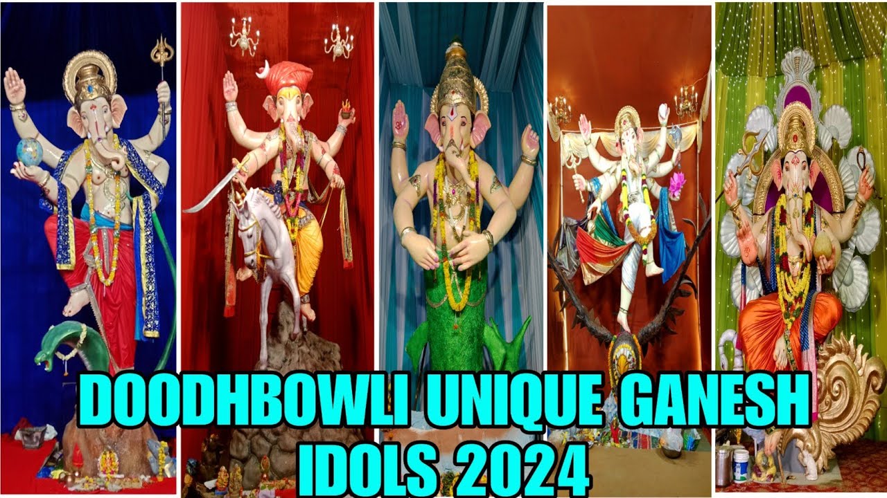 DOODHBOWLI UNIQUE GANESH IDOLS 2024 // DOODHWALI PURNAPOOL GANESH 2024 ...