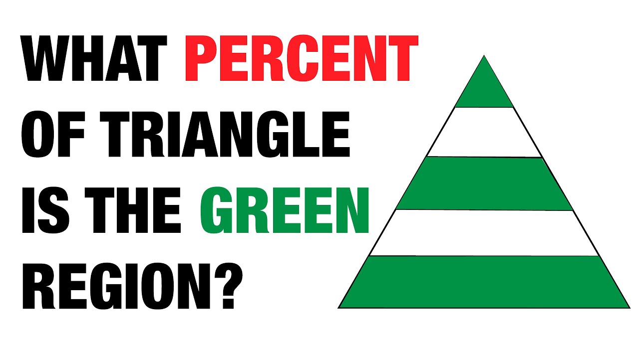 Find the percentage of green shade area | Triangle Area | 6th Grade # ...
