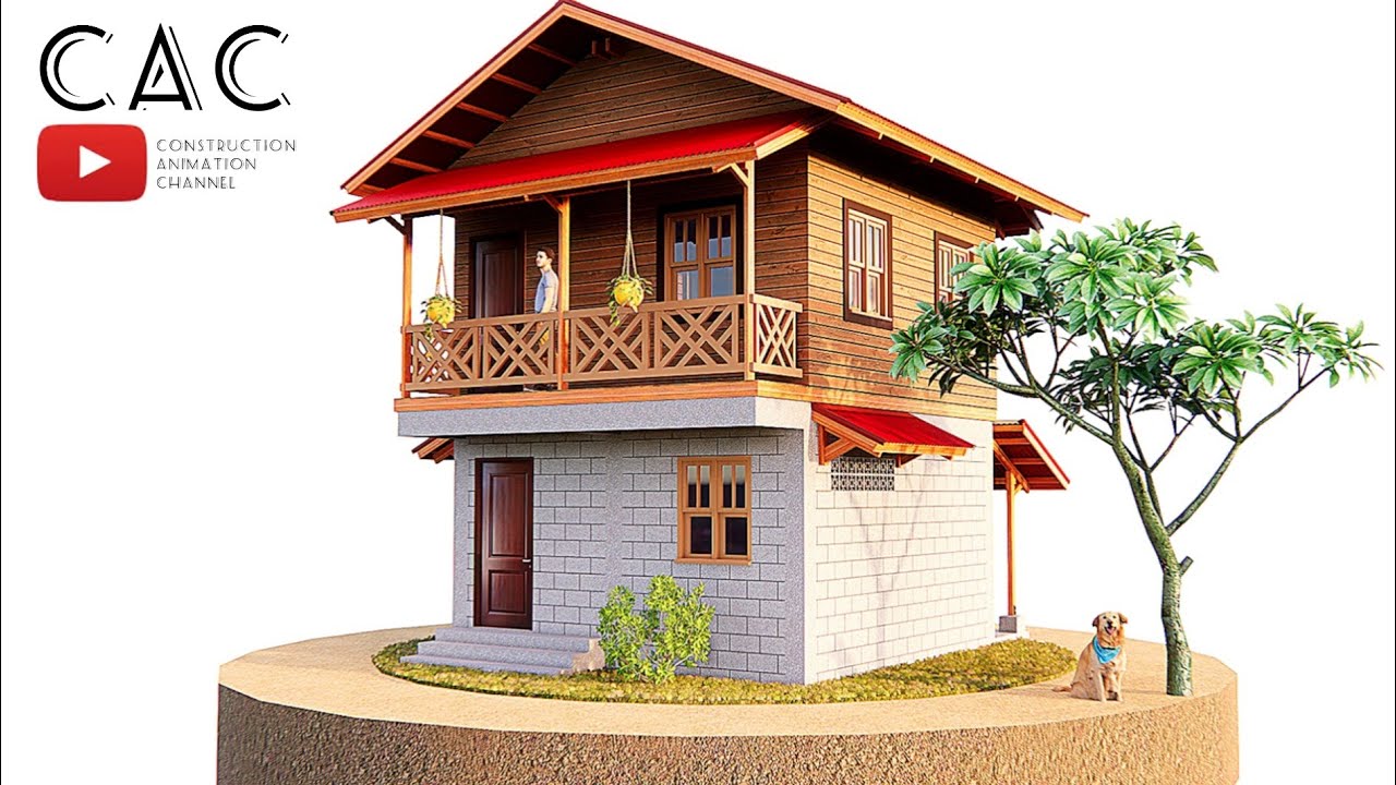 Simple Farmhouse | Tropical House | 5x5m | 2 Bedroom - YouTube