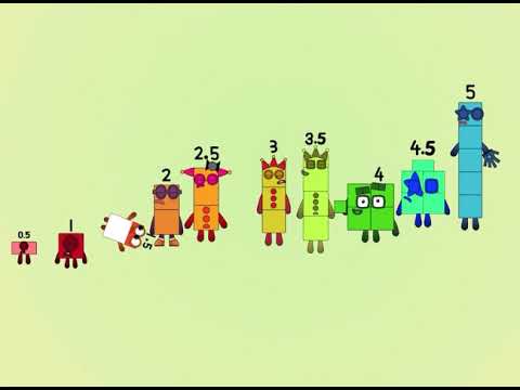My number blocks band halves 0.5to5 - YouTube