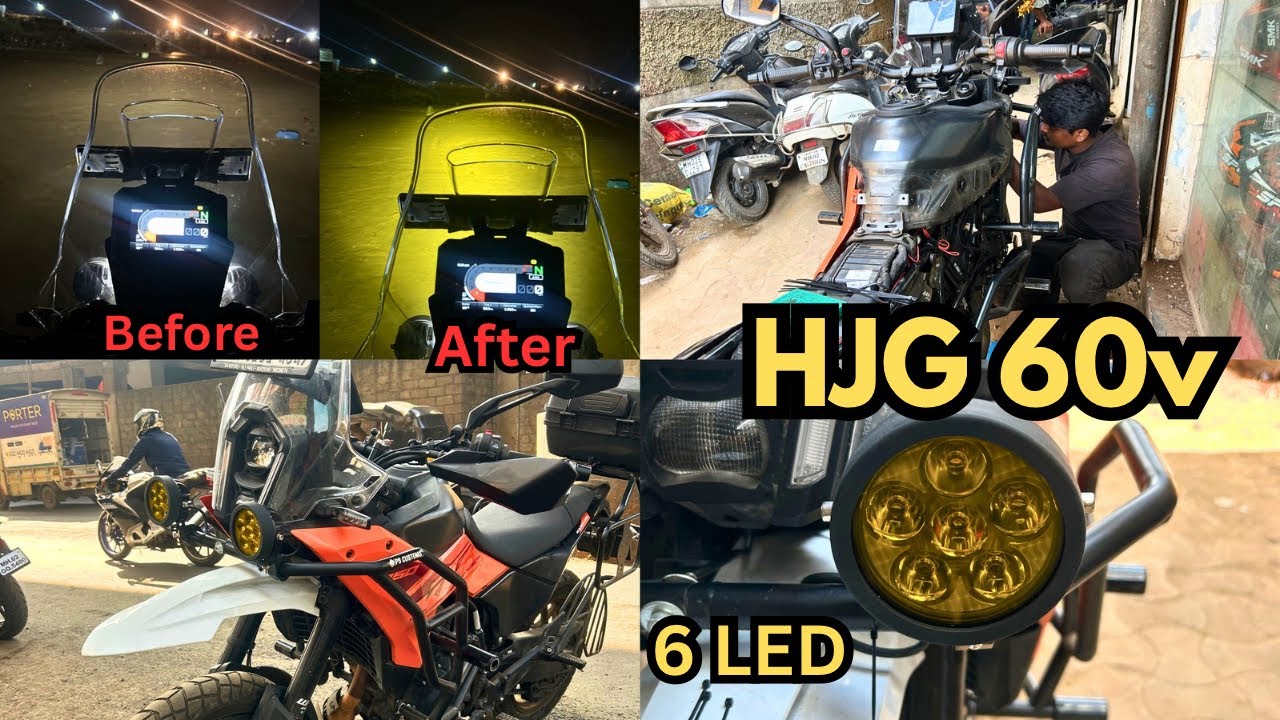 Installing HGJ 60v fog light to KTM ADVENTURE - YouTube