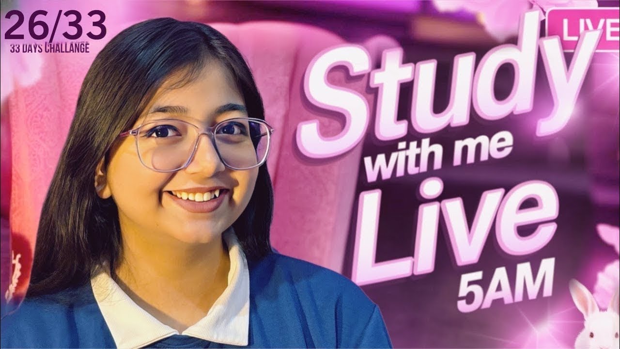 STUDY WITH ME AT 5 AM || 33 DAYS CHALLENGE || 26/33🤍🫶 SO CLOSE TO THE ...