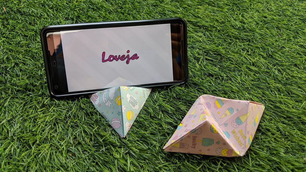 How To Make Origami Phone Stand , very easy in 1 minute - YouTube