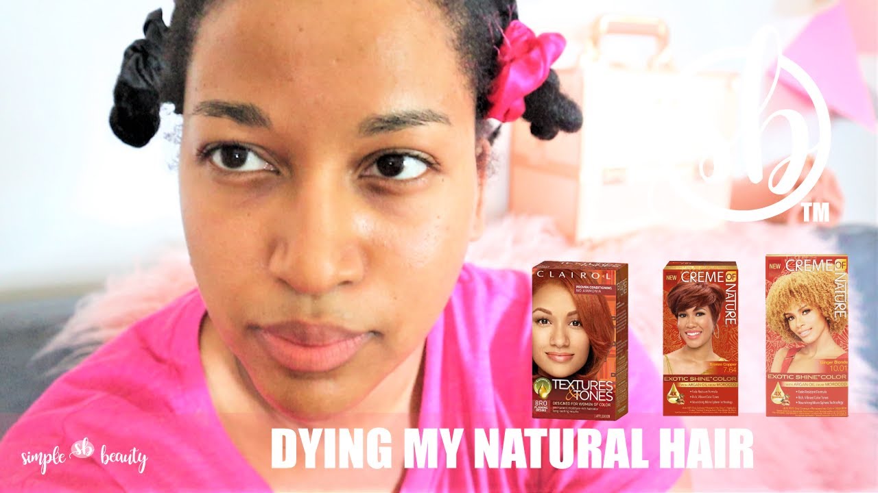 Ginger Blonde and Copper Hair Dye| Crème of Nature and Clairol - YouTube