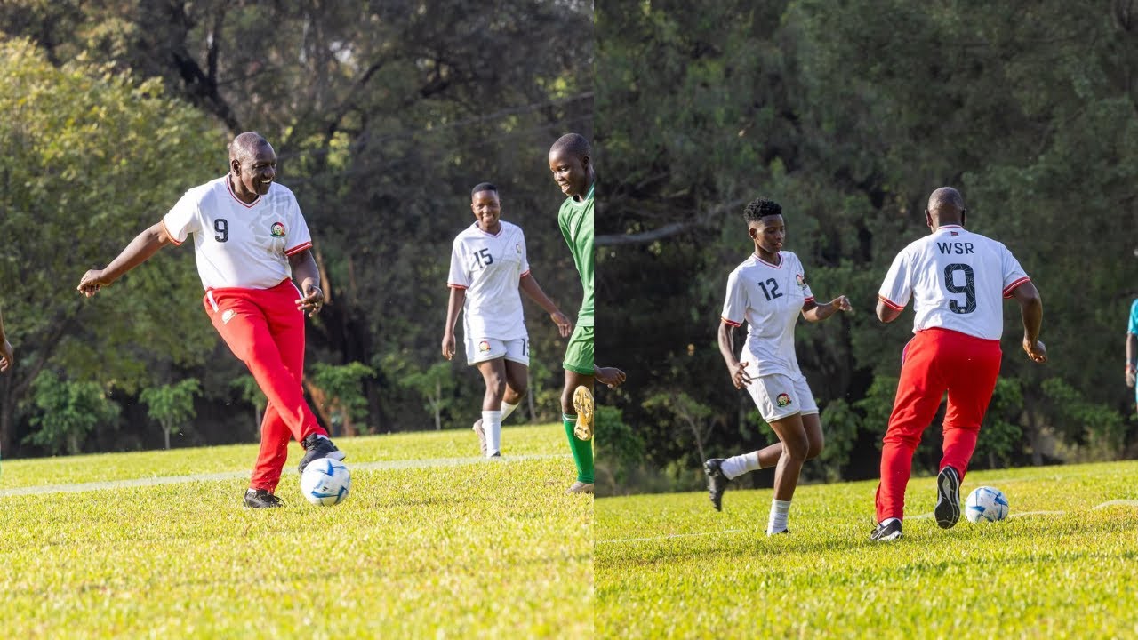 PRESIDENT RUTO ALMOST BREAKS HIS LEG WHEN PLAYING FOOTBALL WITH JUNIOR ...