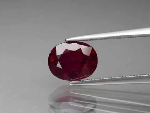 2,85ct Rubin Naturalny Piękna Krwista Barwa - ok. 9x7mm - ERB1254 - YouTube