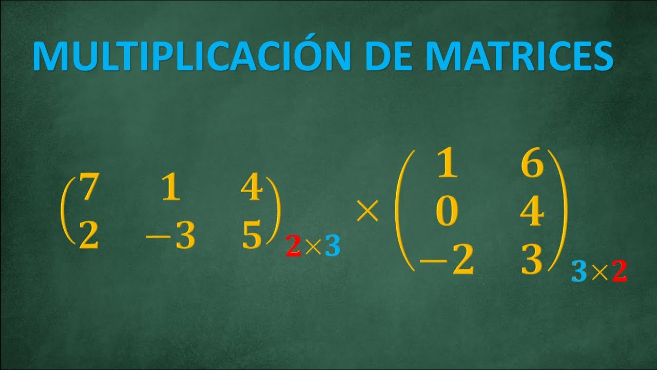 Multiplicación de matrices (ejemplo 2) - YouTube