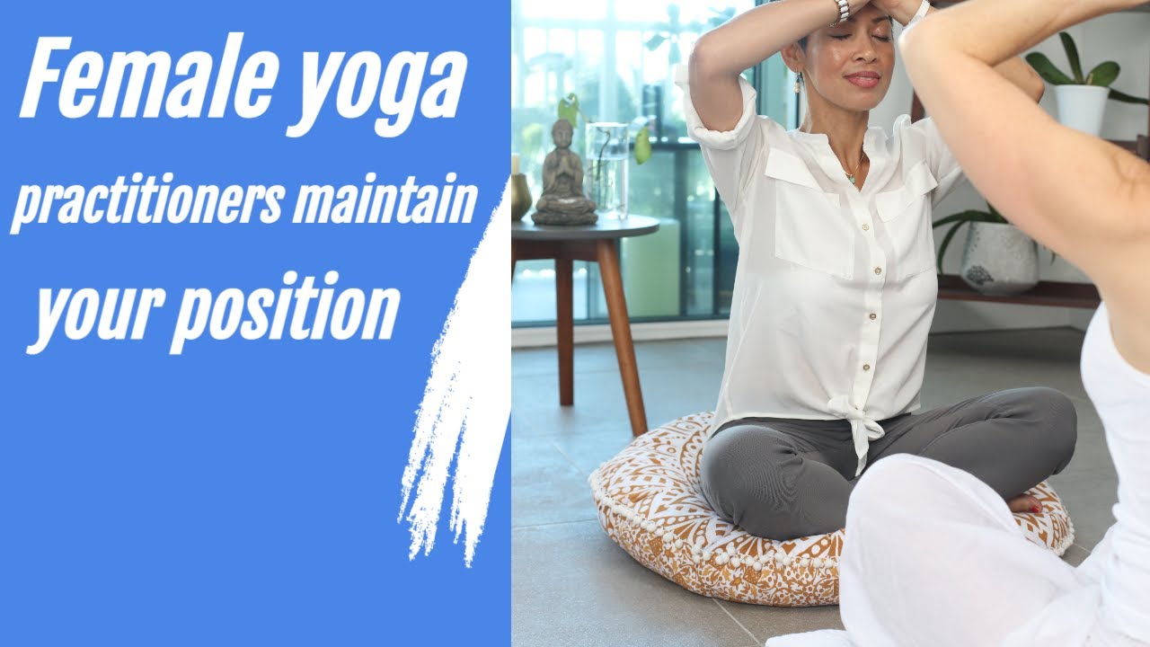 Female yoga practitioners maintain your position - YouTube