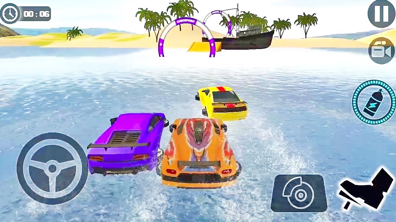 Car Vs Car Water Beach Racing Game || Car Games || Car 3D Games ...