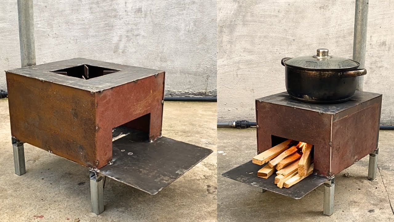 DIY - How To Make A Powerful And Super Fiery Wood Burning Stove By A ...