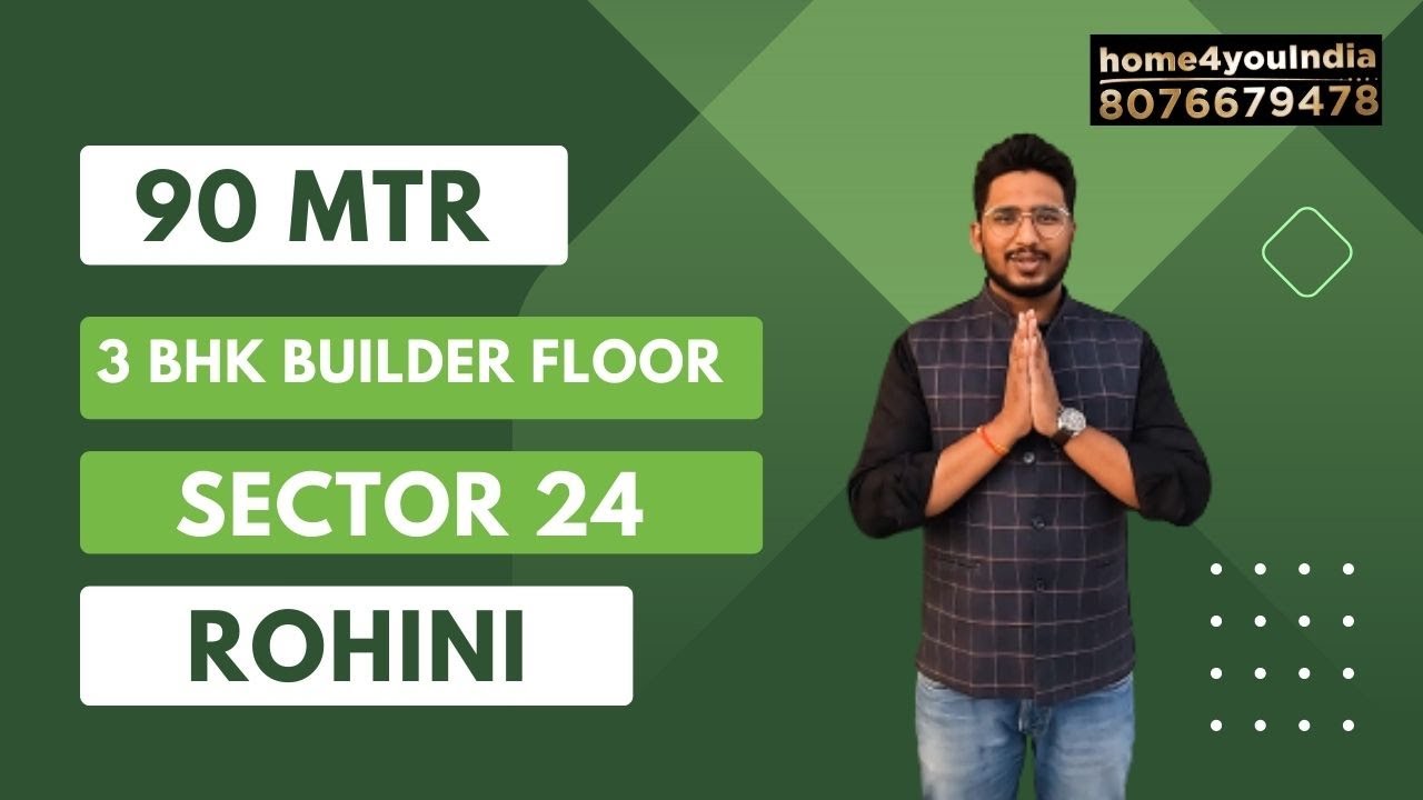 Sector 24 Rohini 90 meter 3bhk builder floor with lift and parking ...