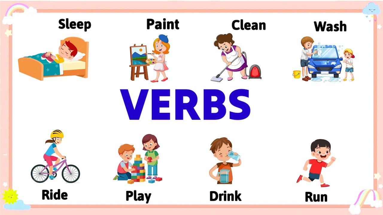 VERB | Verbs for class 1 | verb for kids | Verb definition | Verb in English grammar | Action ...