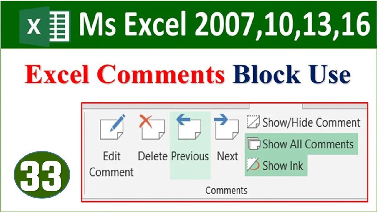 ms excel review tab comments group | excel review tab comments block ...