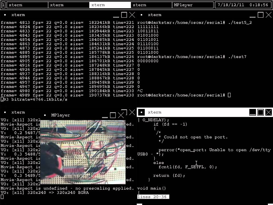 Prueba de velocidad para interfaz USB | TTL paralelo en GNU/Linux - YouTube