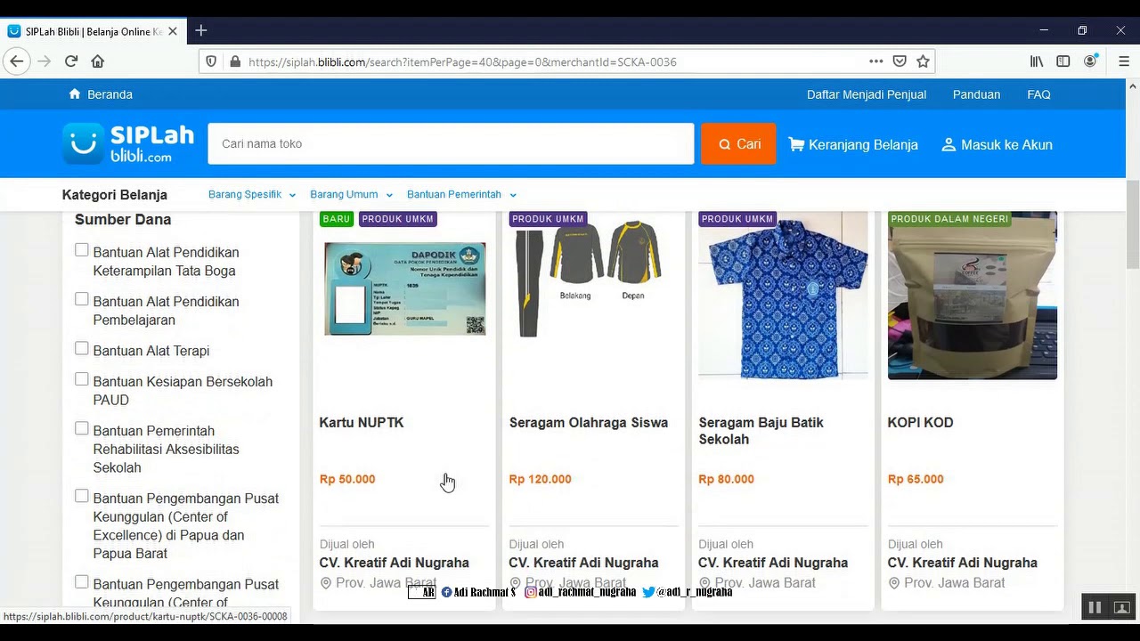 SIPLAH BLIBLI CV.KREATIF ADI NUGRAHA - YouTube