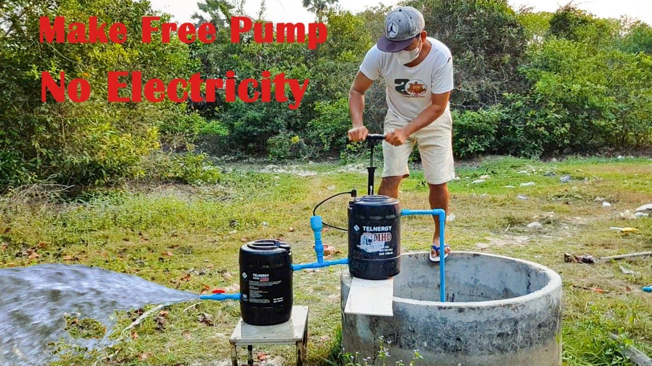 Amazing idea to make free energy water pump from deep well no need ...