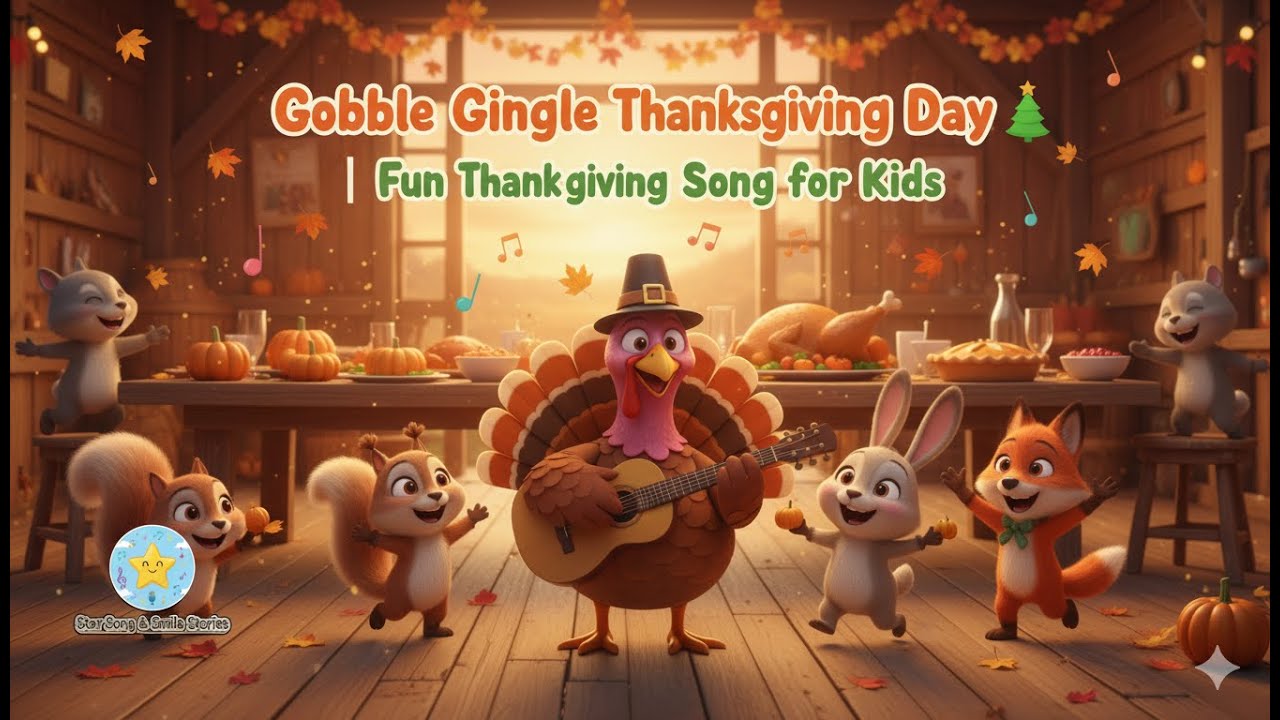 Gobble Gobble Thanksgiving Day 🦃 | Fun Thanksgiving Song for Kids ...