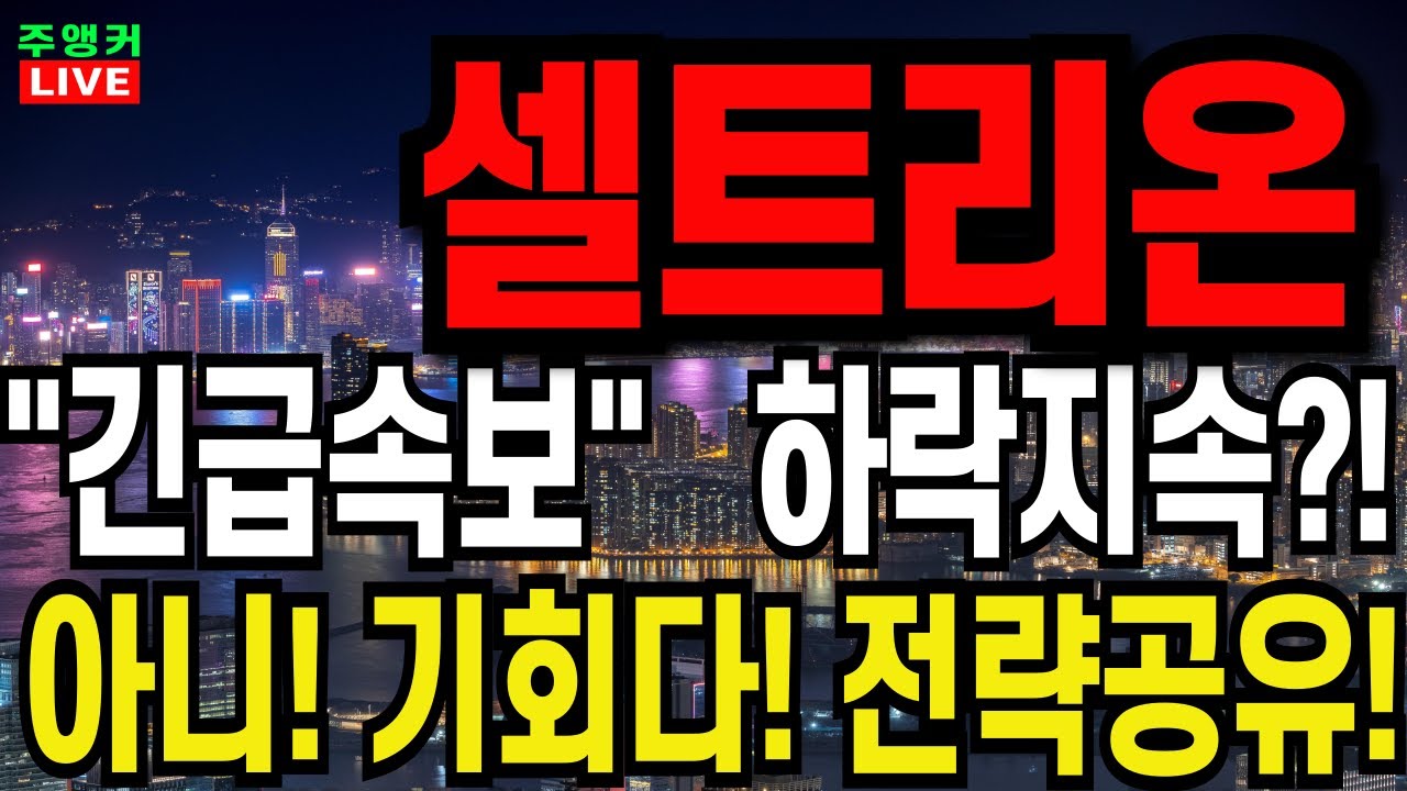 셀트리온 주가 전망 🔴긴급속보🔴충격적인 하락 지속 아니 기회다 필승전략 긴급 공유주주 집중셀트리온 셀트리온전망