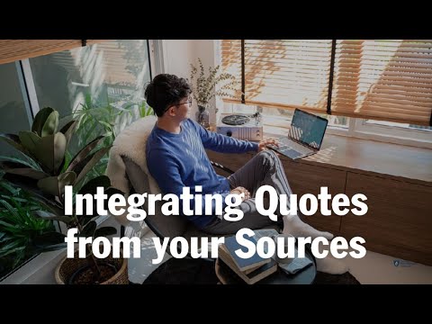 Integrating Quotes from your Sources - YouTube