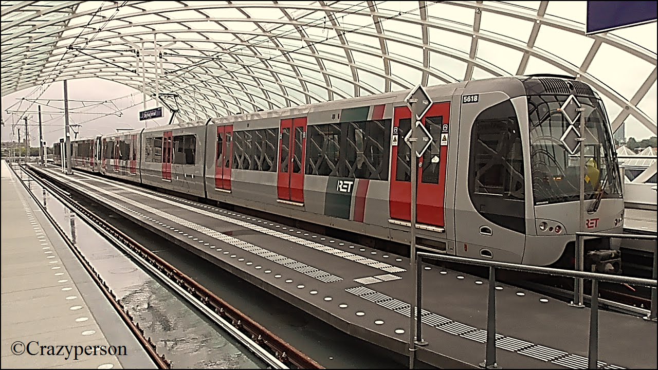 Metro R-NET op nieuw viaduct/station Den Haag CS 1e dag HSE ...