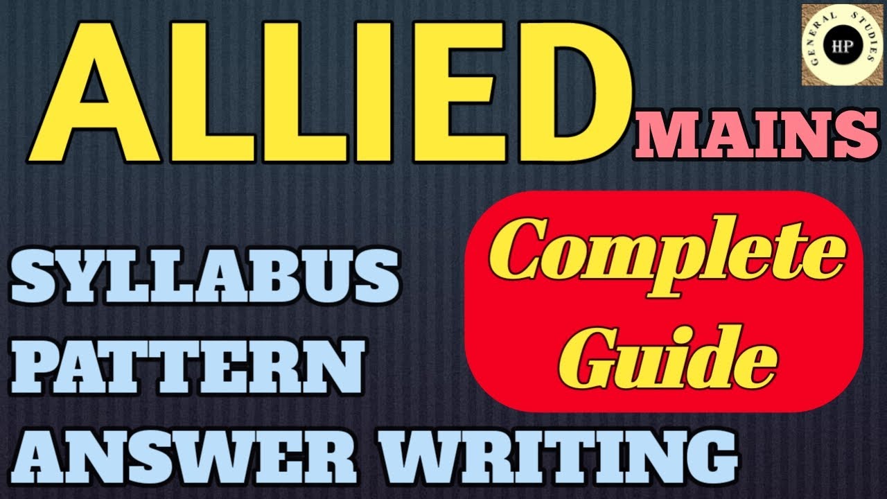 Allied mains syllabus, pattern and answer writing | HPPSC Allied ...