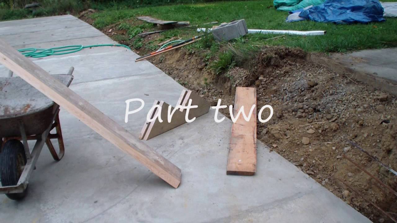 Forming a set of cement steps, (PARTS ONE AND TWO ) - YouTube