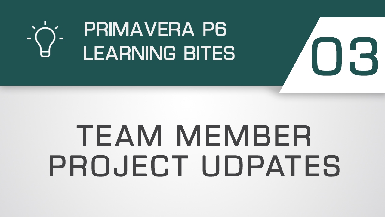 Learning Bites S02E03 - Primavera Team Member Project Updates ...