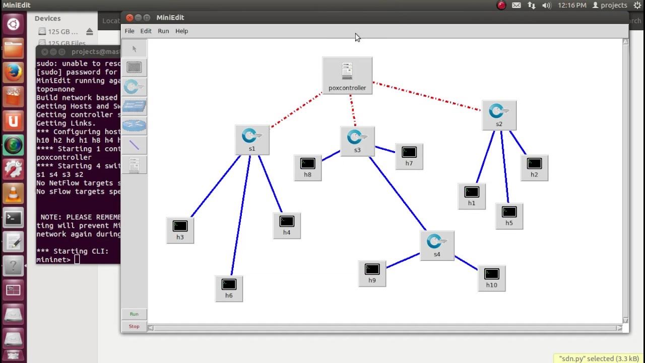 Software Defined Network Simulator MININET Projects - YouTube
