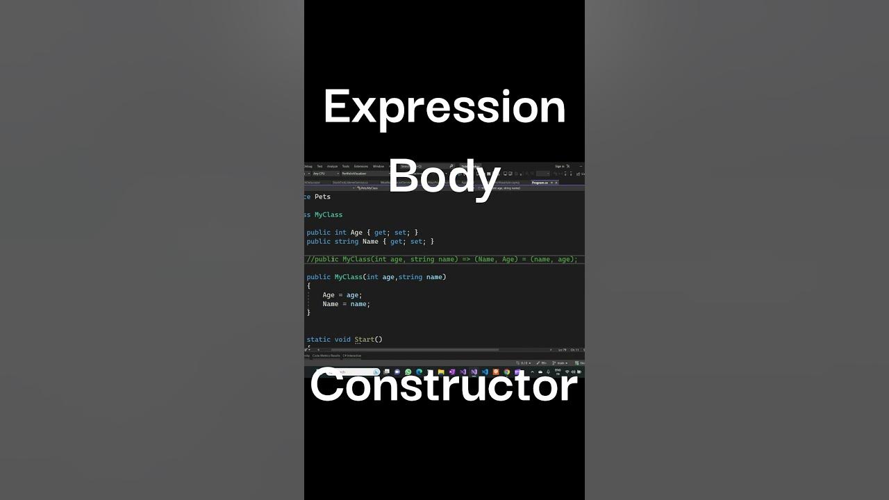 C# Tip 💡 | Expression body constructor C# #shorts #csharp #programmingtips #dotnet - YouTube