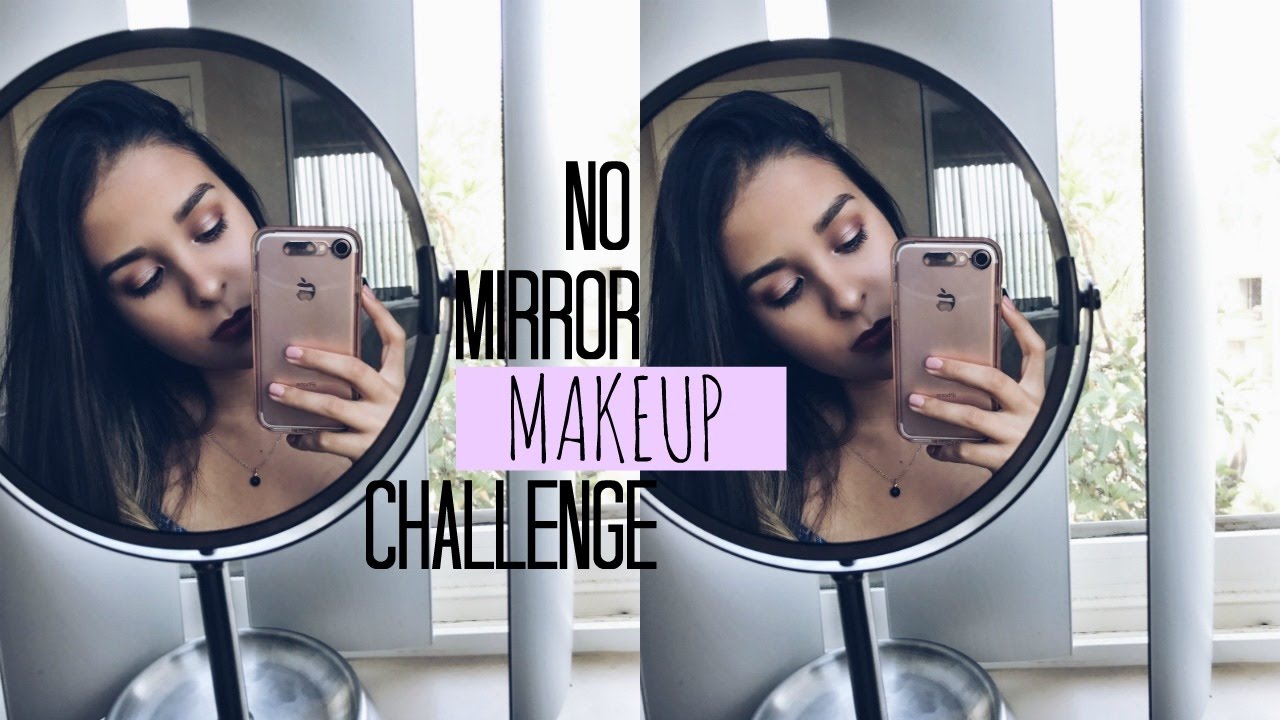 No Mirror Makeup Challenge | Nicole Gamboa - YouTube