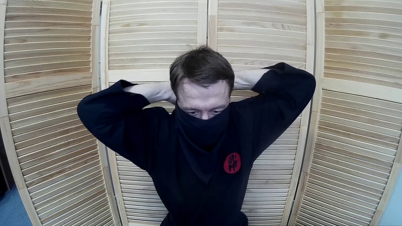 How to wear Iga-ninja mask (shinobi-no-mono fukumen-zukin by Bakezori ...