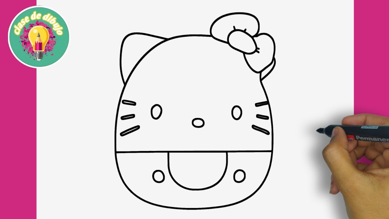 HOW TO DRAW HELLO KITTY SQUISHMALLOW - YouTube