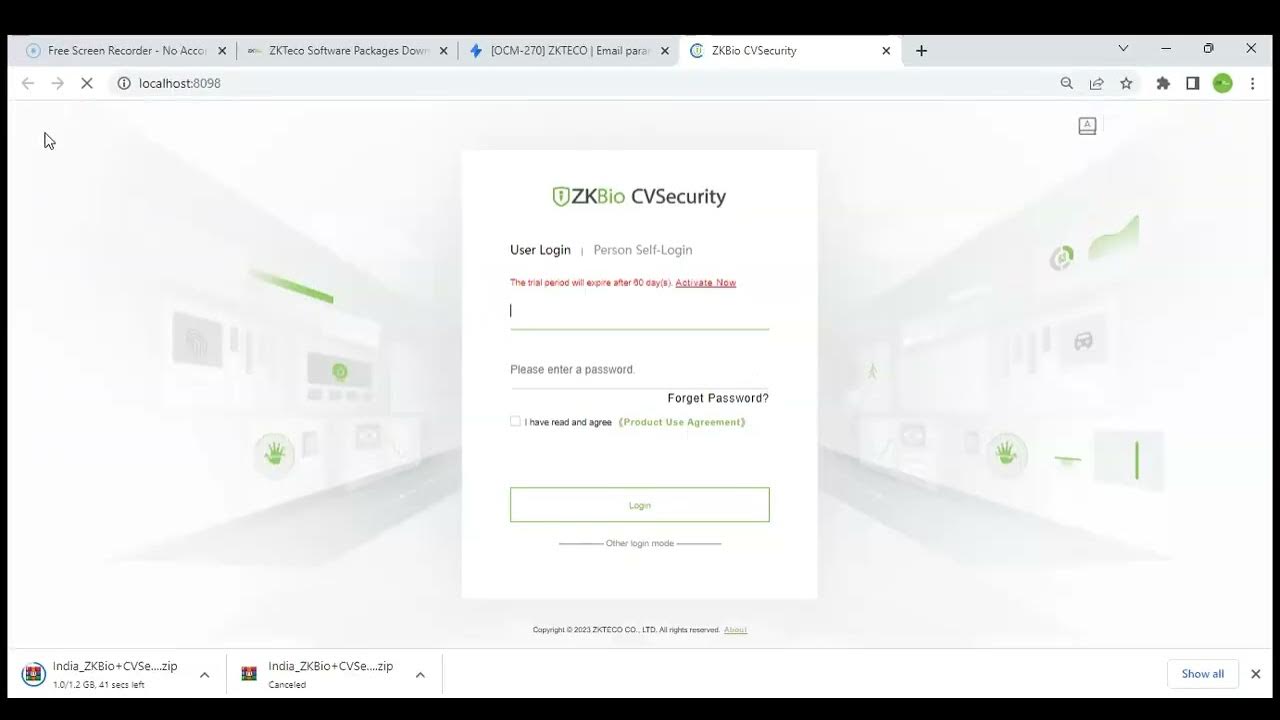 ZKBio CVSecurity Installation Demo Hindi - YouTube