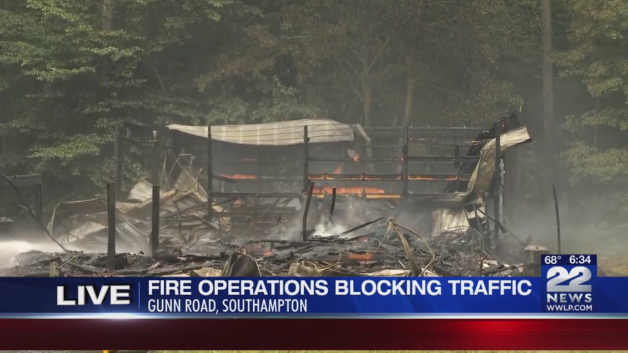Southampton Gunn Road closed due to fire - YouTube