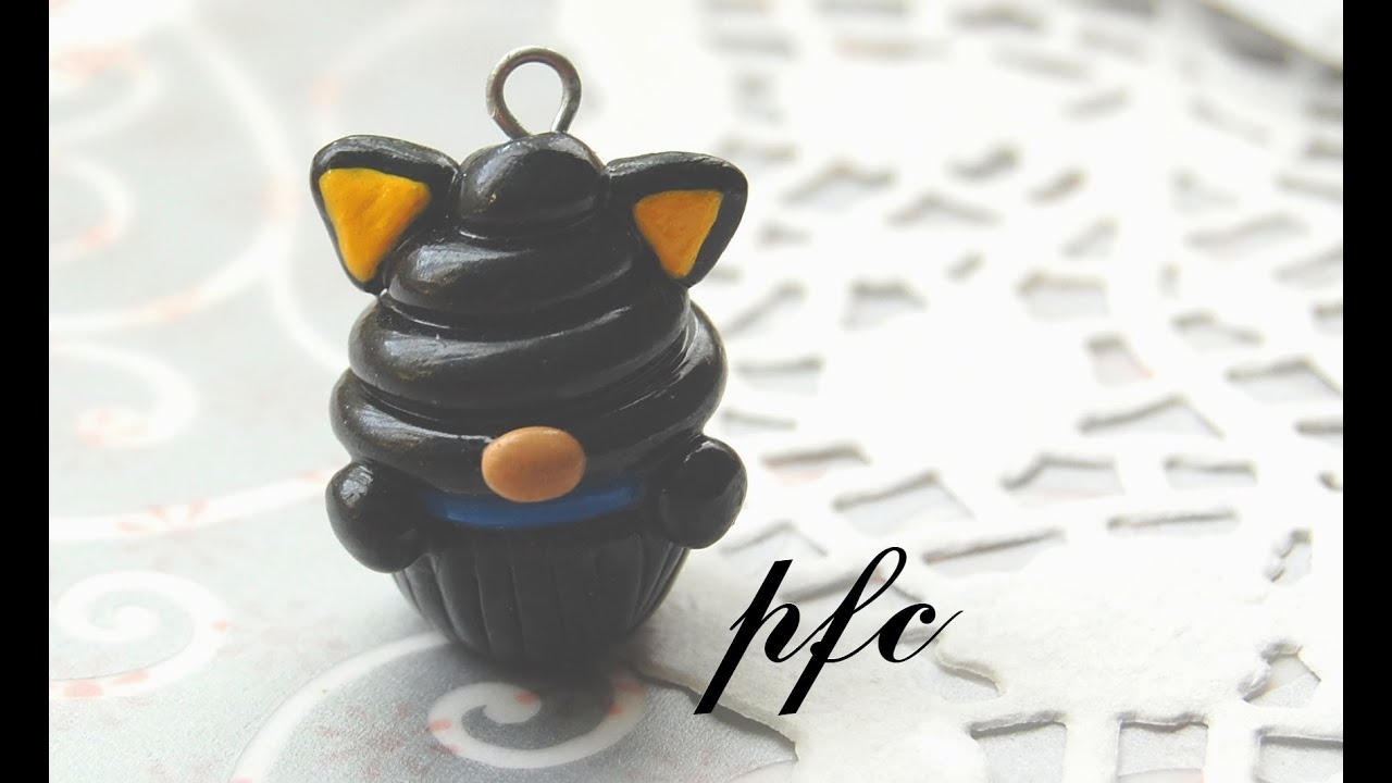 DIY Chococat Cupcake Polymer Clay Charm Tutorial - YouTube