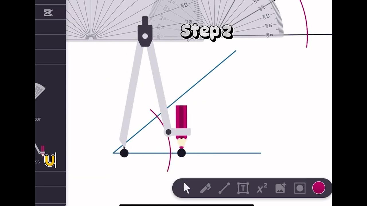 To construct an angle bisector using Polypad Amplifier. - YouTube
