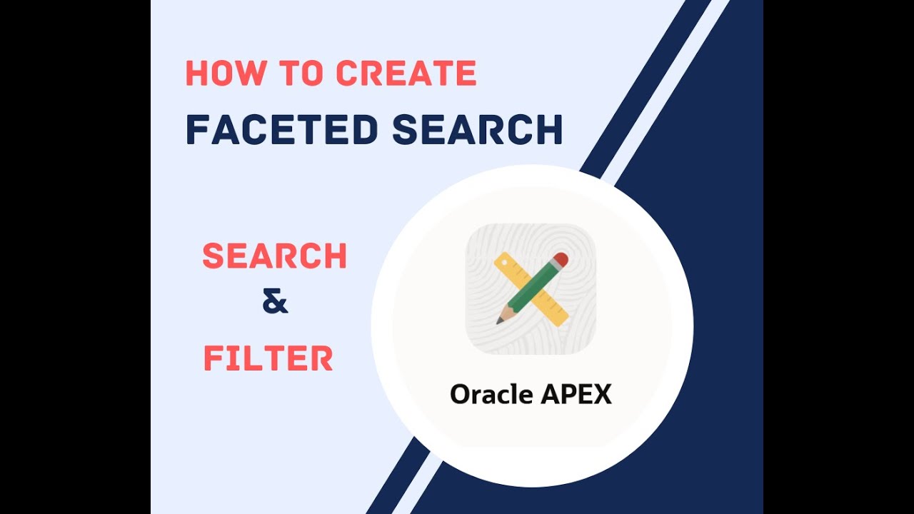 How To Create Faceted Search Region Oracle Apex Youtube