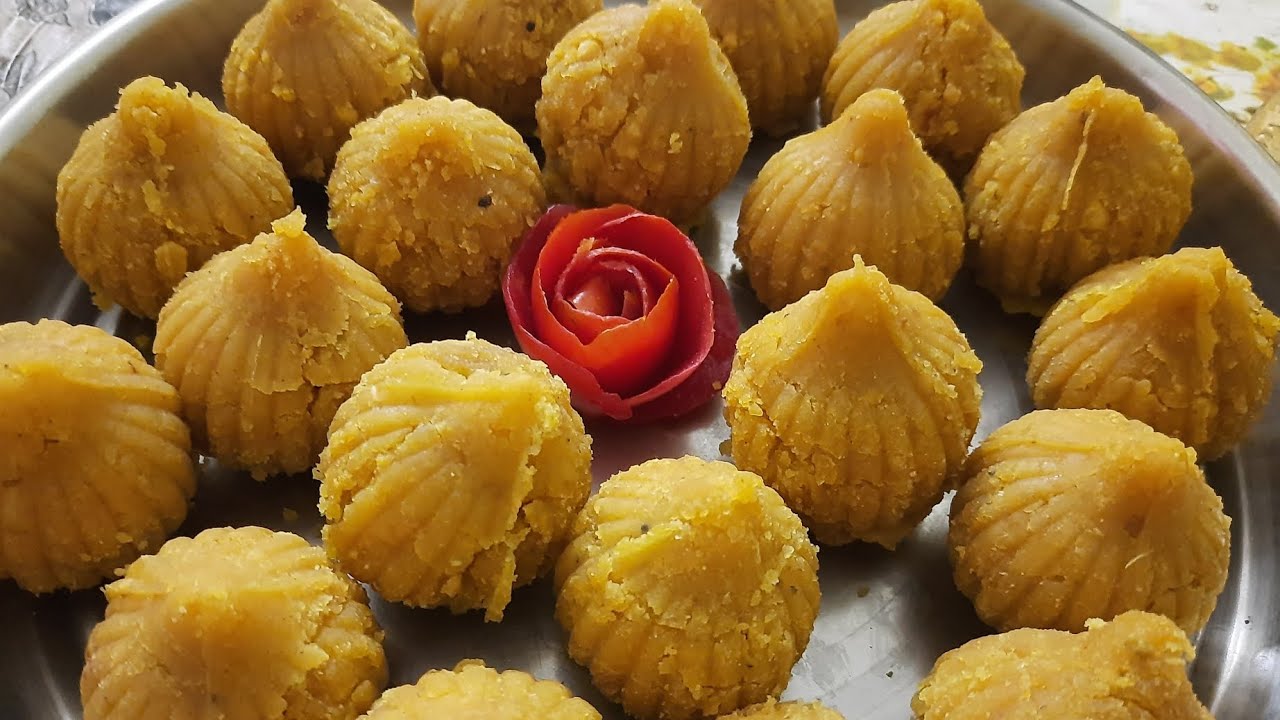 बेसन के मोदक || गणपति का भोग || Besan ke modak. Badam aur moongfali ke ...