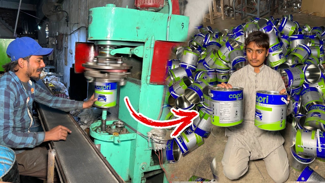 How Mass Production Amazing Paint Canisters are Made in Factory - YouTube