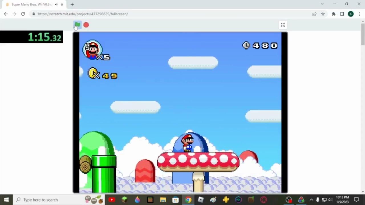 Super Mario Bros. Wii On Scratch In 1:52.233 FWR - YouTube