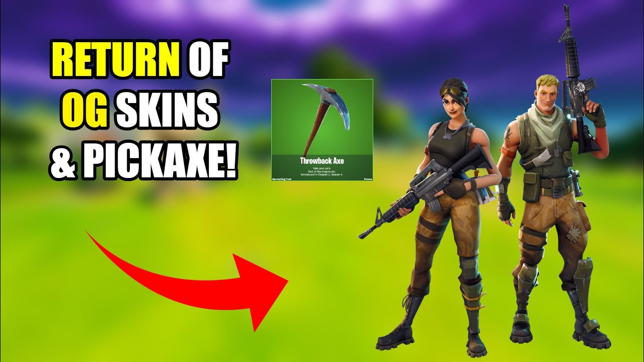 NEW OG Default Skins Has RETURNED!!! (claim FREE OG default pickaxe ...