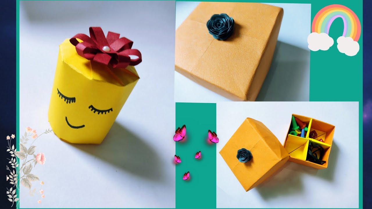 5 minute craft | origami paper box | gift box ideas | unicorn town 🦄 ...