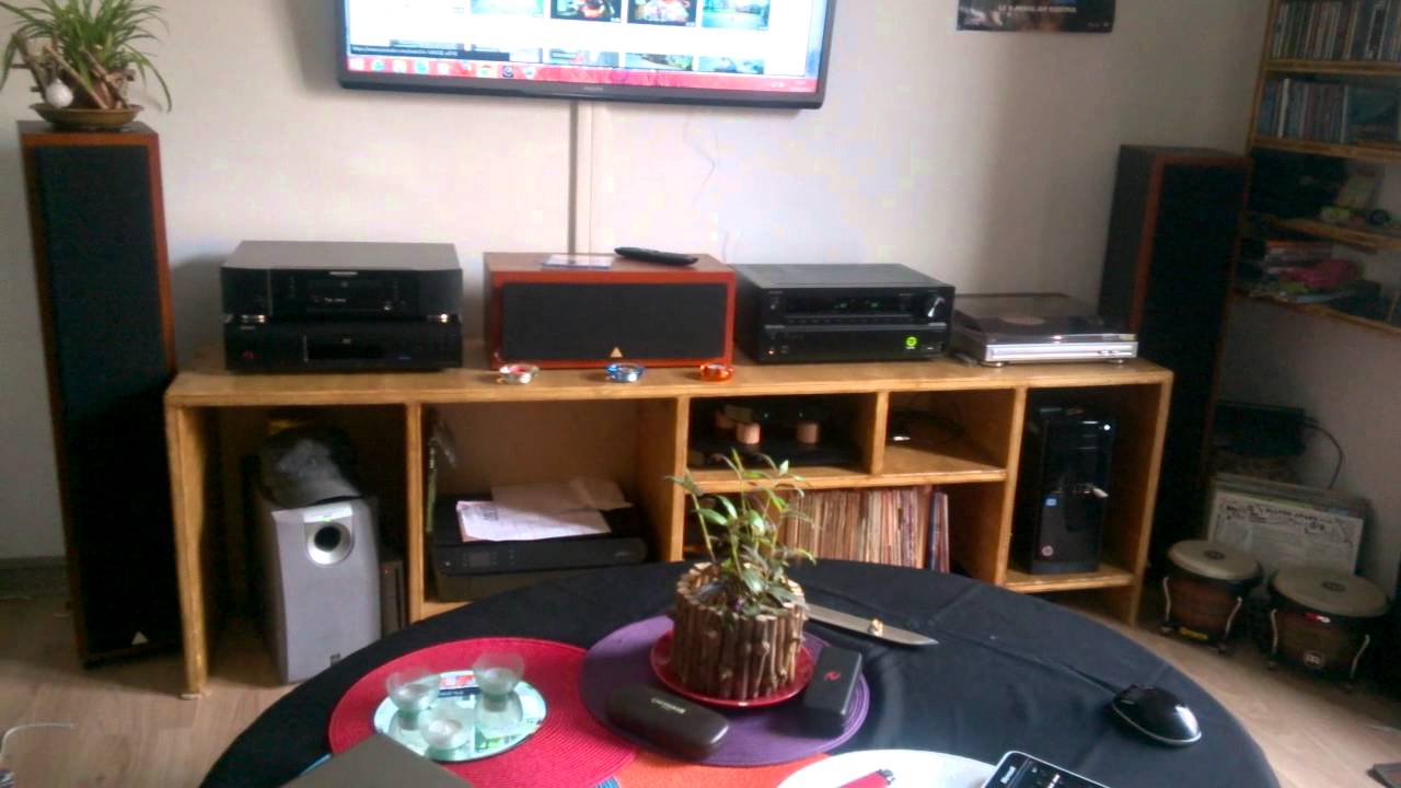 ampli onkyo tr-636 avec enceintes triangle antal - YouTube