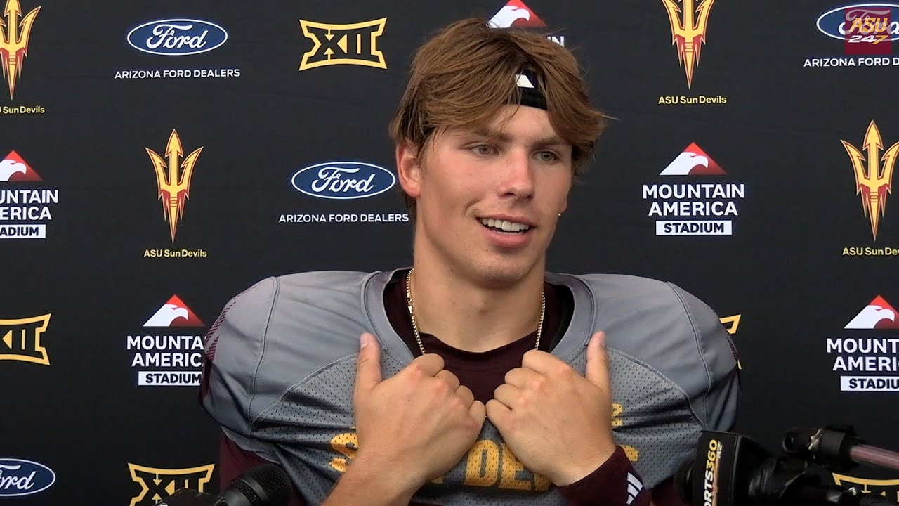 Sam Leavitt on being named ASU's starting quarterback (08/20/2024 ...